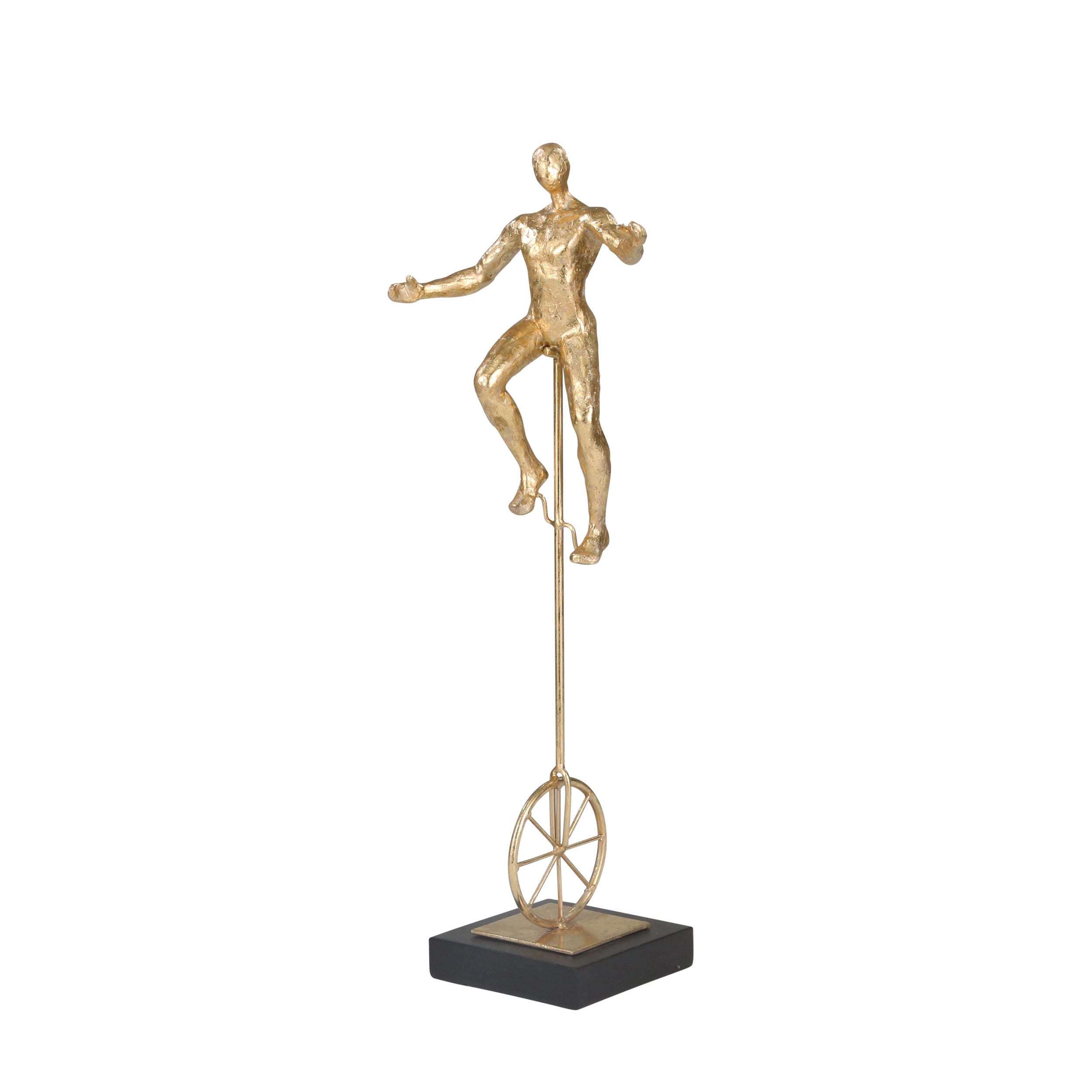 RESIN 20" UNICYCLE ACROBAT, GOLD – Casa Muebles