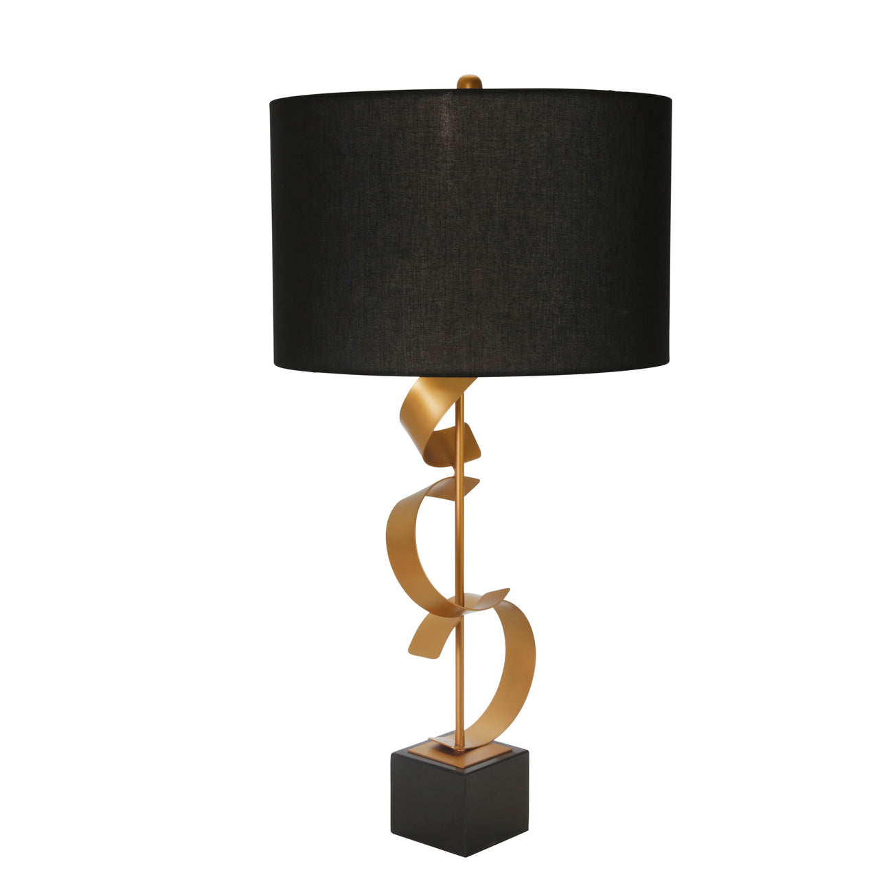 METAL 37" ABSTRACT RIBBON TABLE LAMP W/ MARBLE BAS – Casa Muebles